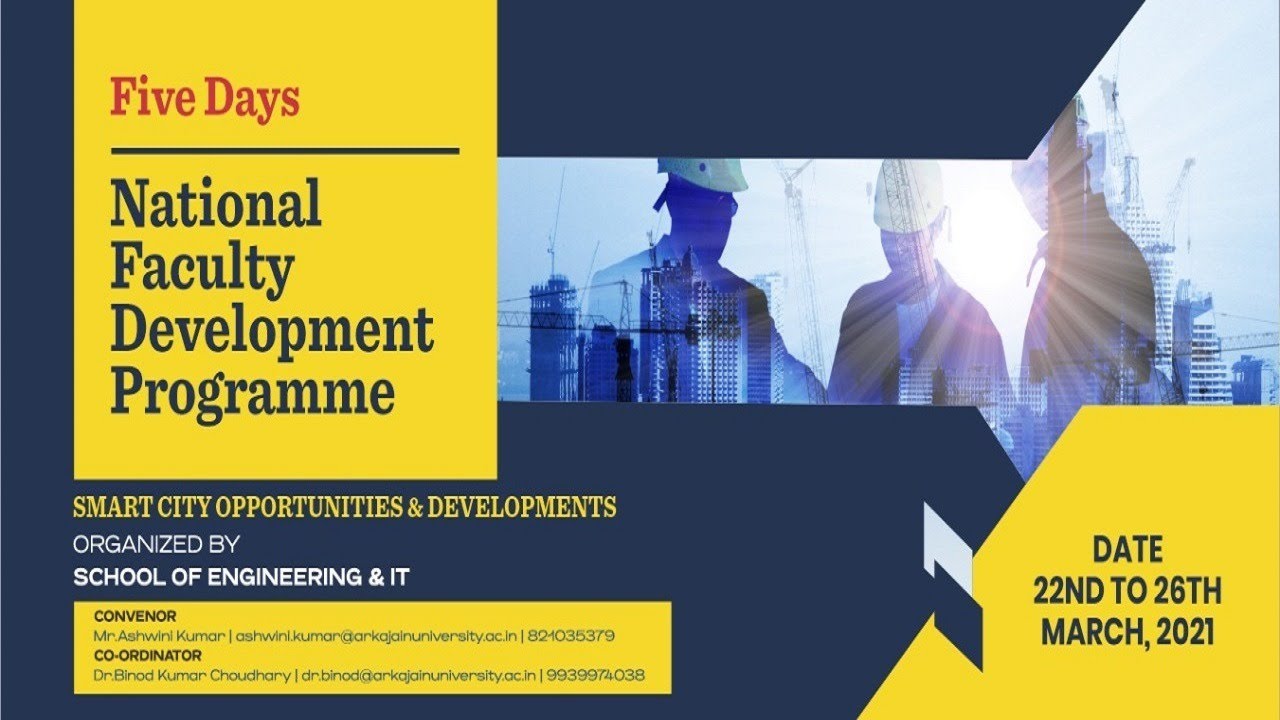 Five days National Faculty Development Programme On "Smart City ...