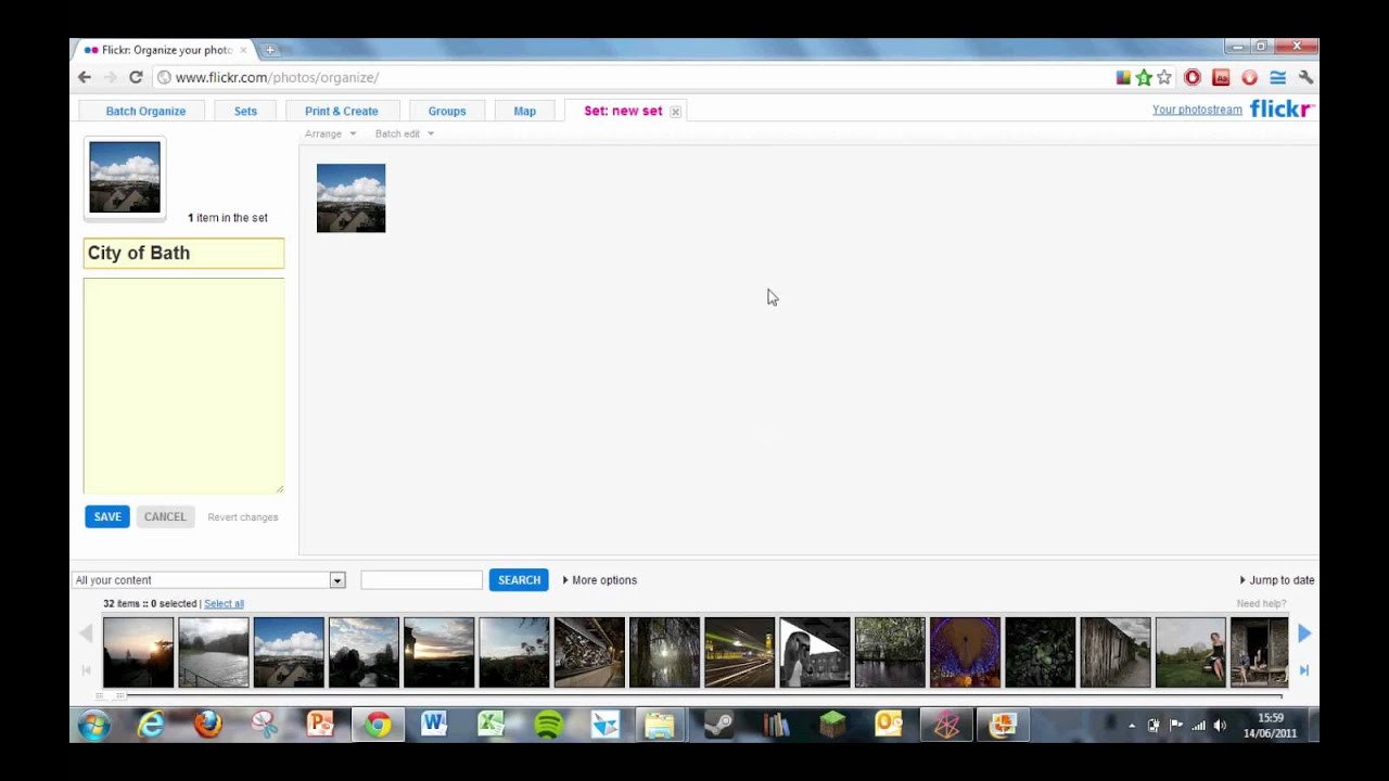 Editing Sets on Flickr - YouTube