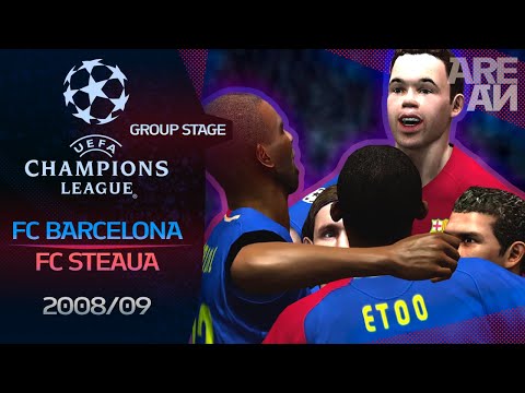 PES 2009 - UEFA Champions League 2008/09 - FC Barcelona - Group Stage - Round 3