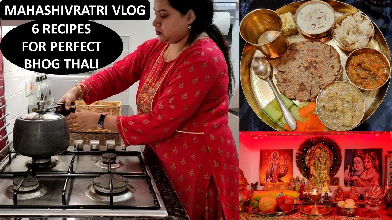 Maha Shivratri Vlog | No Onion No Garlic Vrat Bhog Thali in 60 Mins | 6 ...