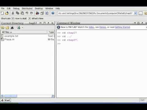 Overview of Matlab Folders - Contents and Navigation - YouTube