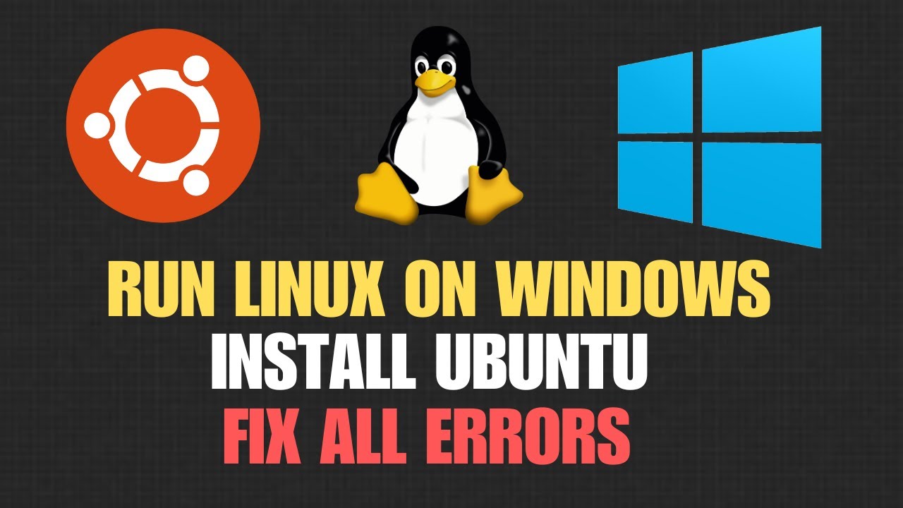 RUN LINUX ON WINDOWS QUICK AND EASY | INSTALL UBUNTU ON WINDOWS | FIX ALL ERRORS 100 % | 2024 ...
