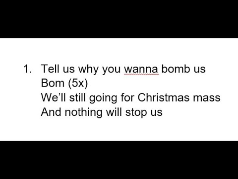 No bom bom bom on Christmas Day please (music & lyrics by Rosa Chye Sze ...