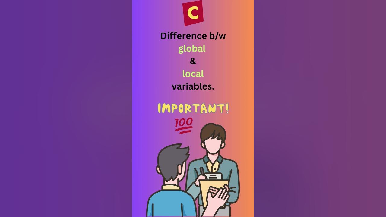 Difference b/w global and local variables | C Programming #shorts - YouTube