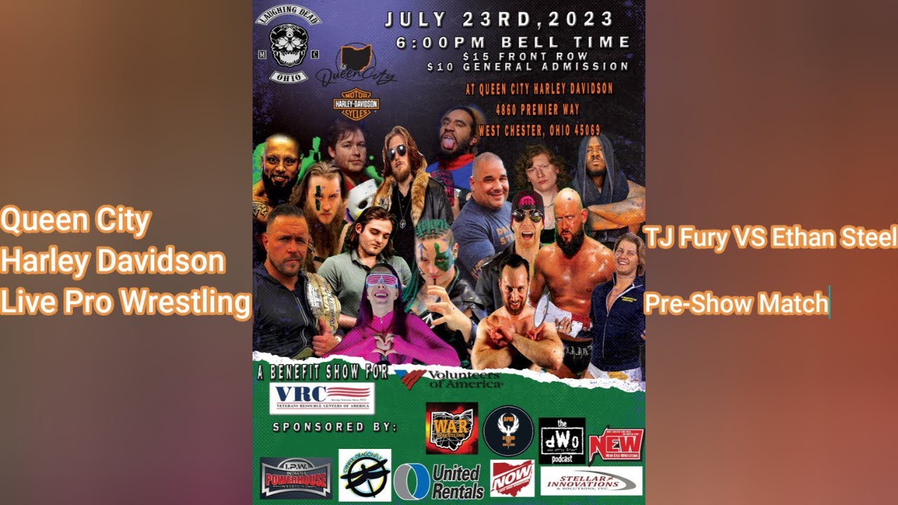 Queen City Harley Davidson Live Pro Wrestling - TJ Fury VS Ethan Steel ...