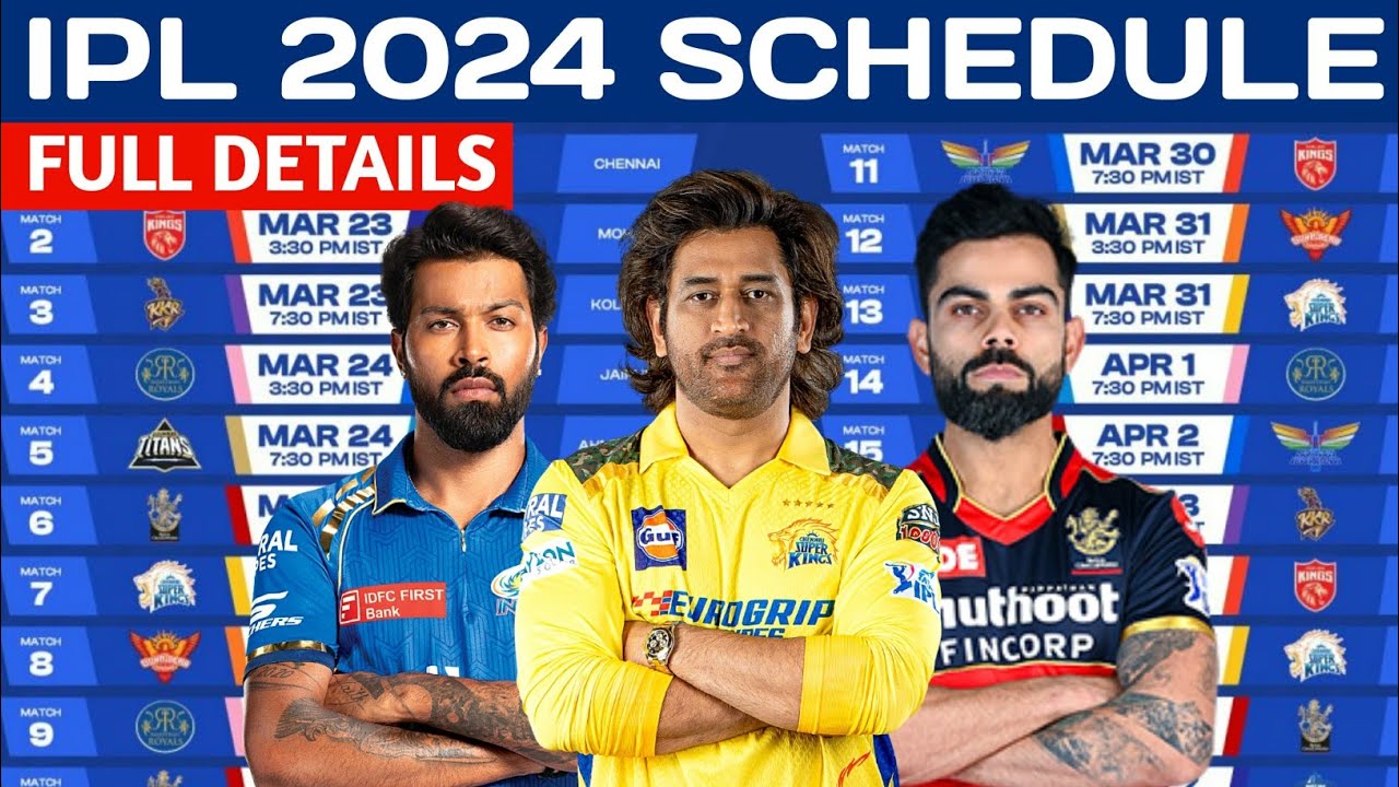 Indian Premier League 🏏 Full Fixtures Details In Tamil | csk matches in ...