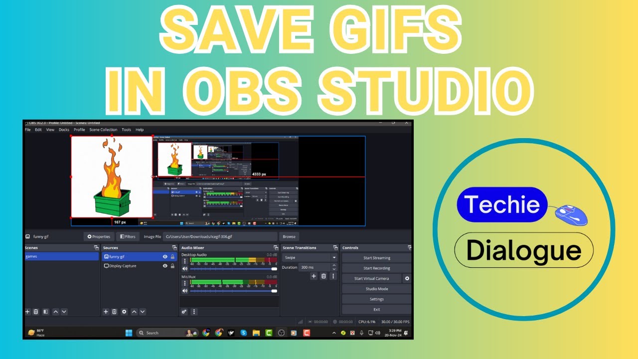 How to Save GIFS in OBS Studio - YouTube