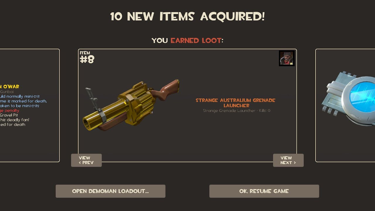 Mann vs Machine: Australium Grenade Launcher drop - YouTube