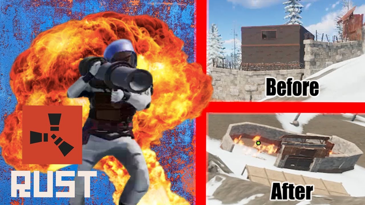 DEFENDING THE BASE FROM A ROCKET WAR! [Rust Funny Moments #1] - YouTube