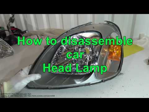 How to disassemble car Head Light Lamp - YouTube