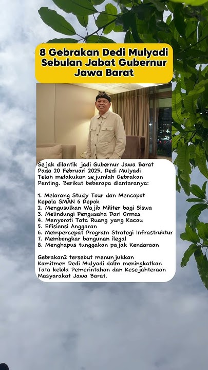 8 Gebrakan Kang Dedi Mulyadi Sebulan Jabat Gubernur #shorts #foryou #trending - YouTube