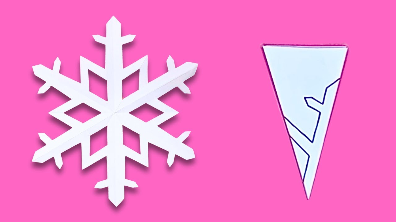 How To Make A Snowflake Out Of Paper | DIY Paper Snowflakes #3 - YouTube