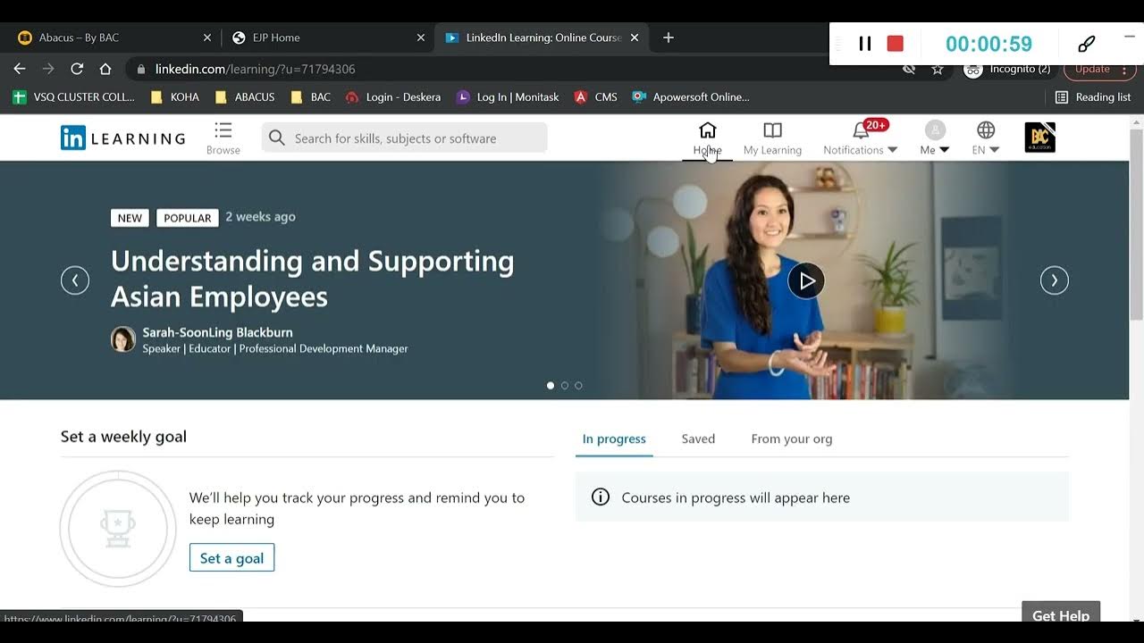 ABACUS, Digital Library: How to access the LinkedIn Learning Database - YouTube