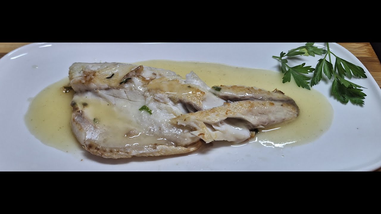 Lubina con salsa de limón. Sea bass with lemon sauce. - YouTube