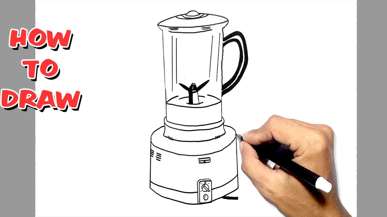 How to Draw Mixer Grinder - YouTube