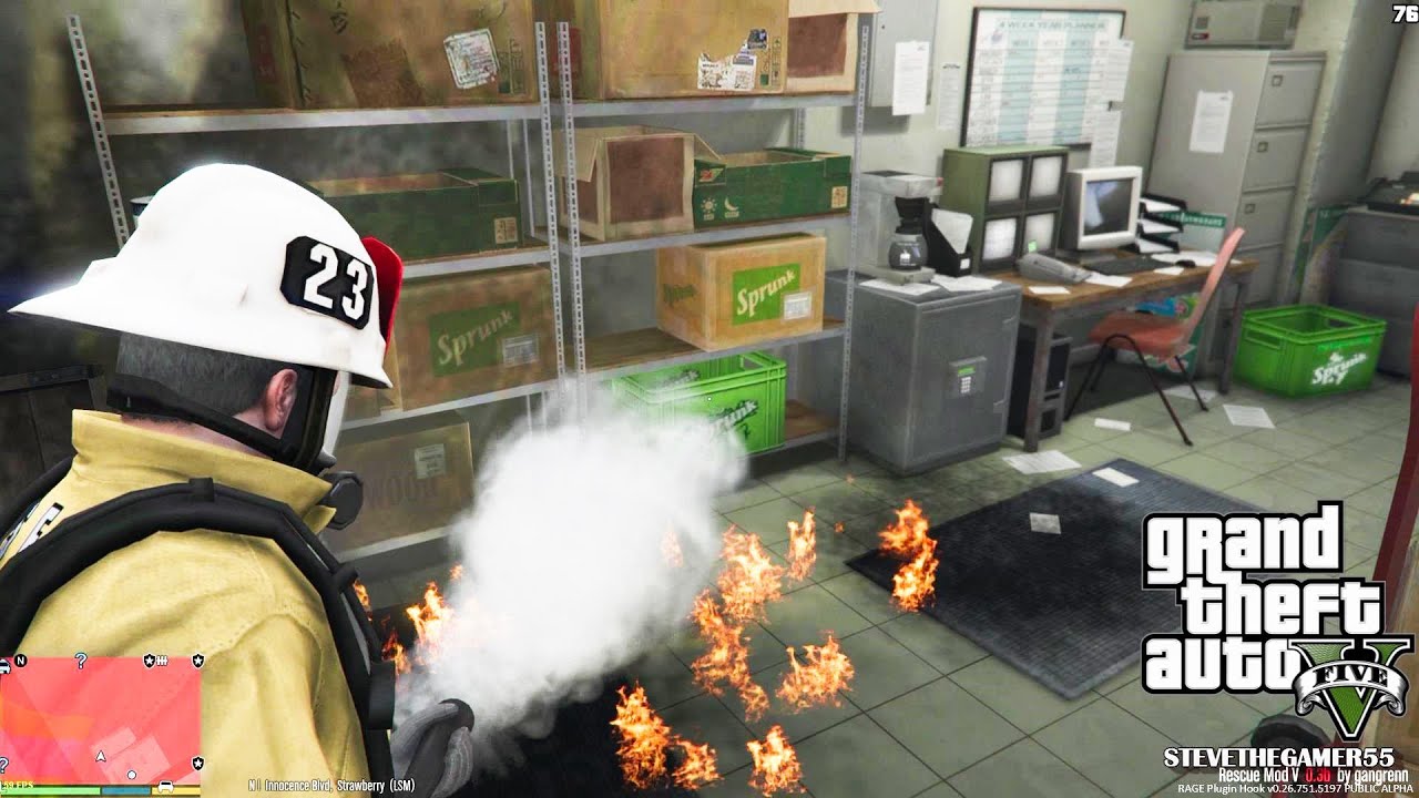 GTA 5 - Rescue Mod V - FIREFIGHTER 3 - (GTA 5 Rescue Mod PC MODS) - YouTube
