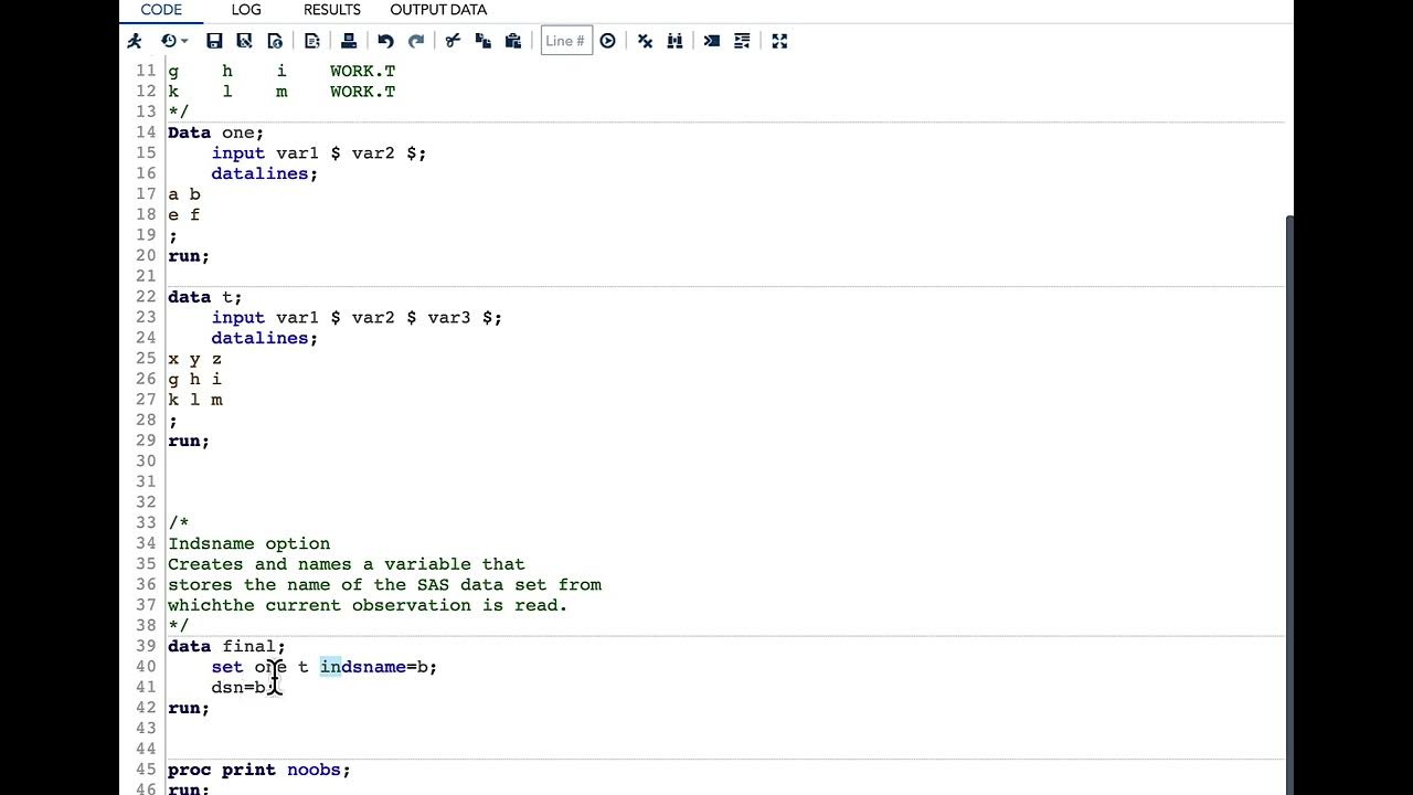 Capture datasets names of appending datasets in SAS - YouTube