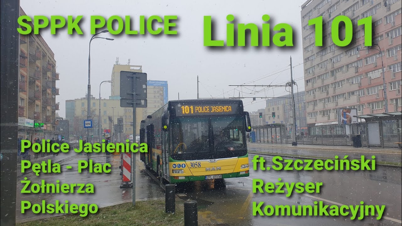 SPPK Police, linia 101 - MAN NL283 #3058 ft.Szczeciński Reżyser ...