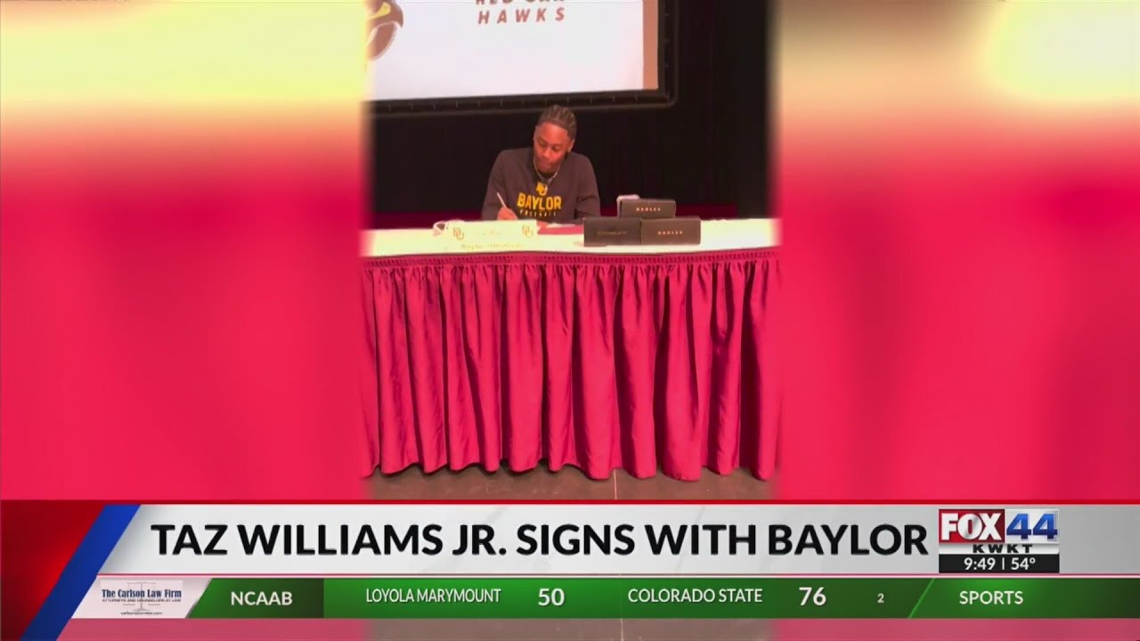 Taz Williams Jr. signs with Baylor - YouTube