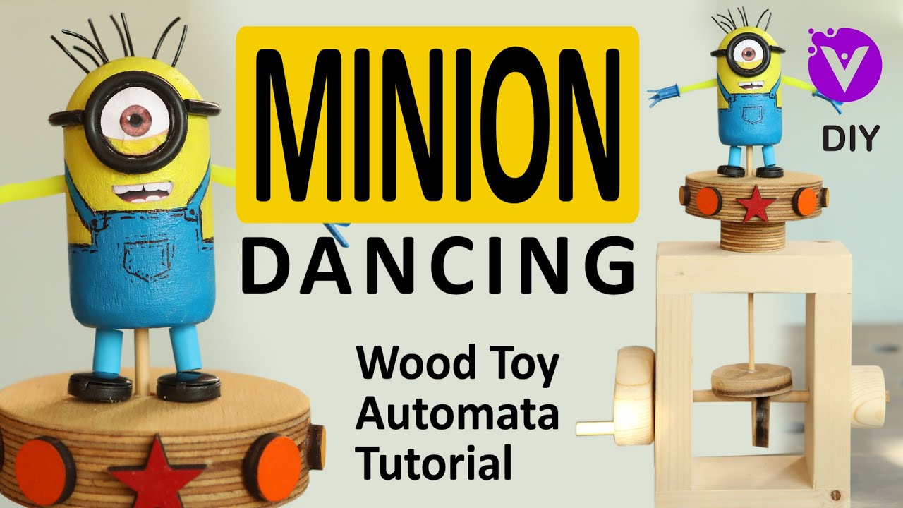 How to Make a Wooden toy MINION automata. DIY - YouTube