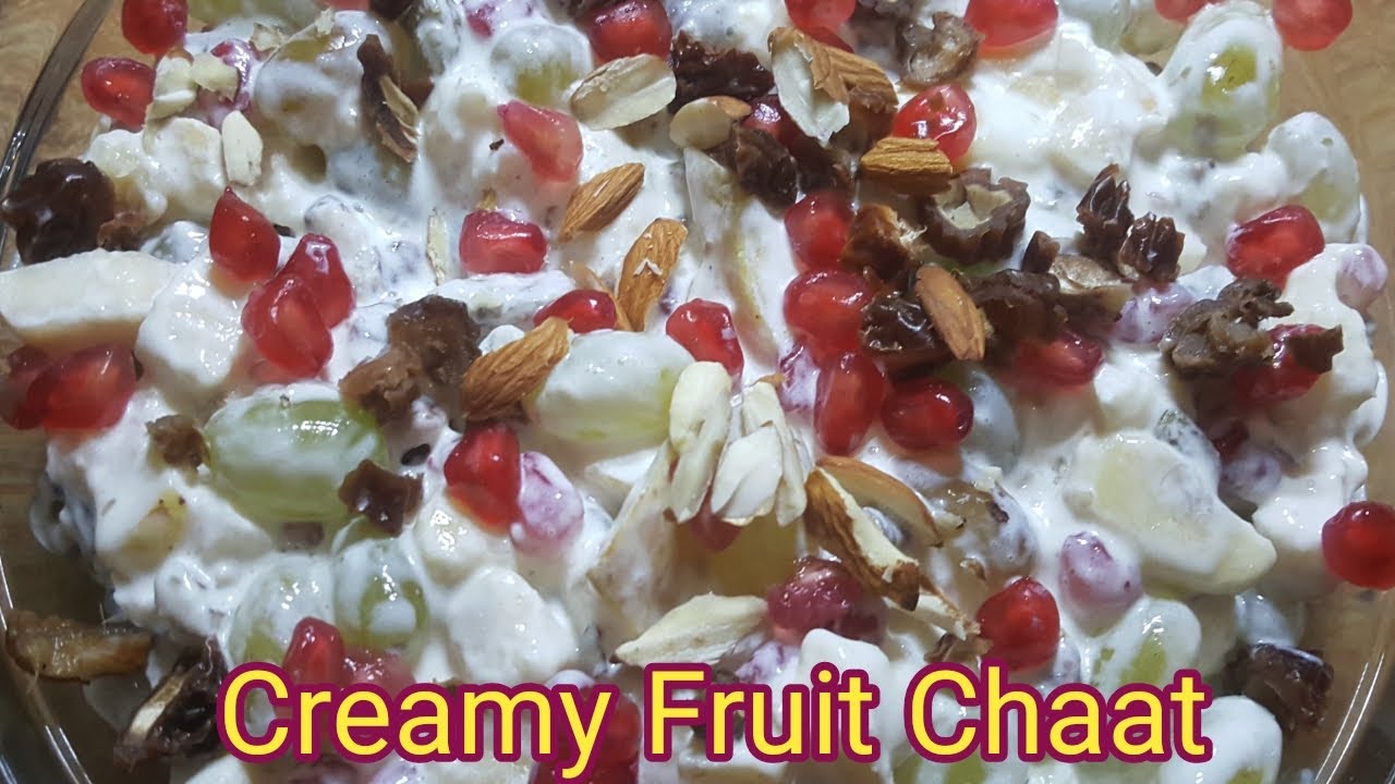 Creamy Fruit Chaat/ Easy and simple fruit chaat recipe/ cream fruit ...