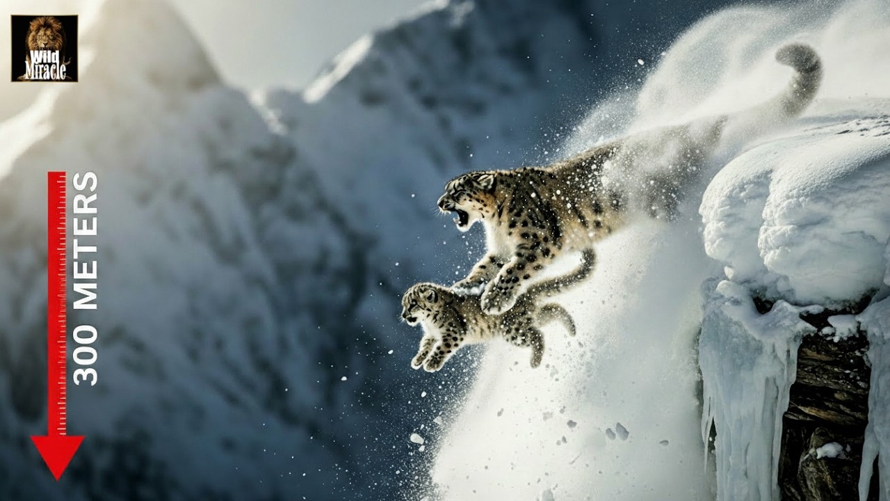 A 300-Meter Cliff Fall! Can the Mother Save Her Cub? | Wild Animals ...