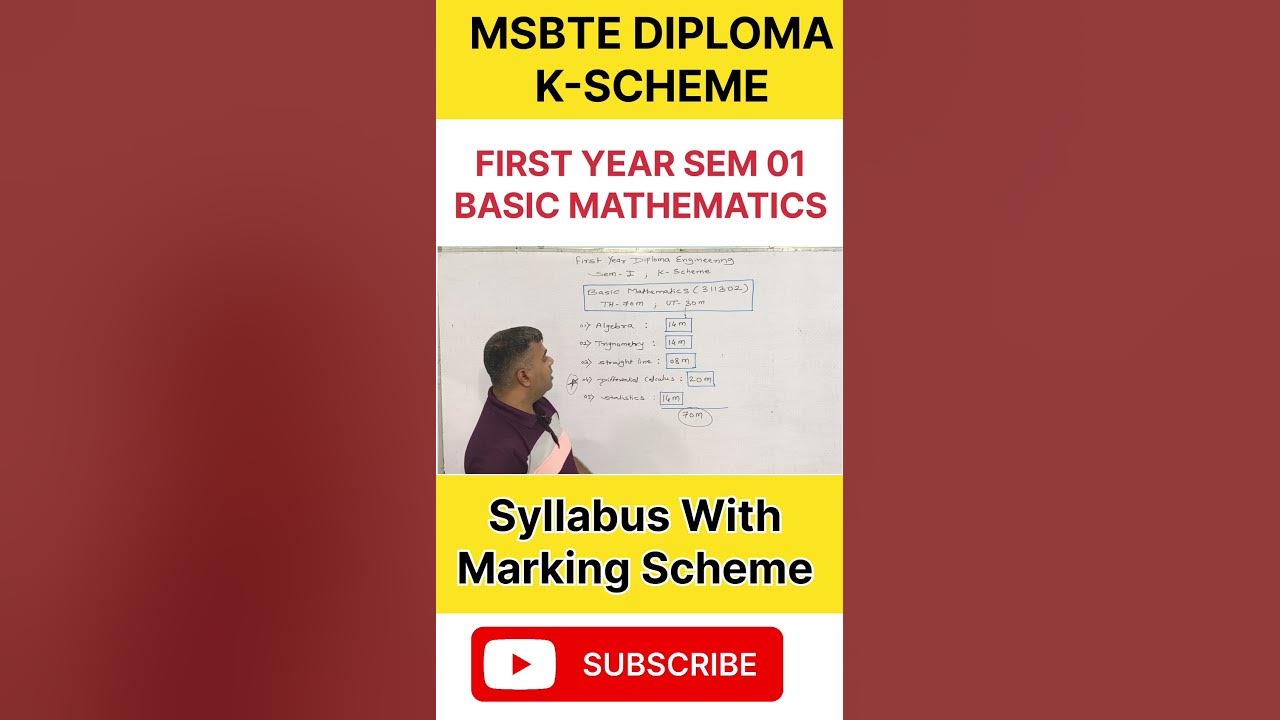 MSBTE Diploma Basic Mathematics Syllabus For Semester 01. #shorts #diploma #education - YouTube