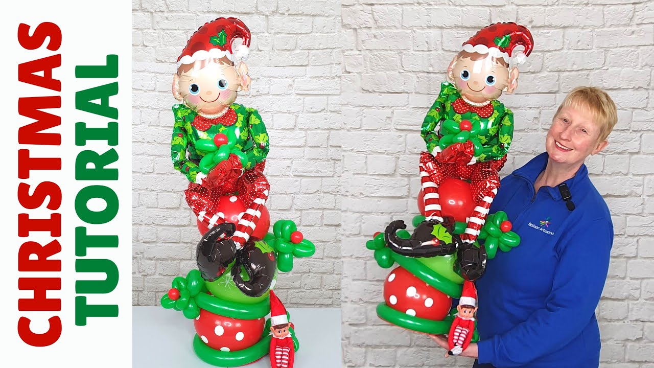 Elf Balloon Centrepiece Tutorial | Elf Balloon Ideas - YouTube