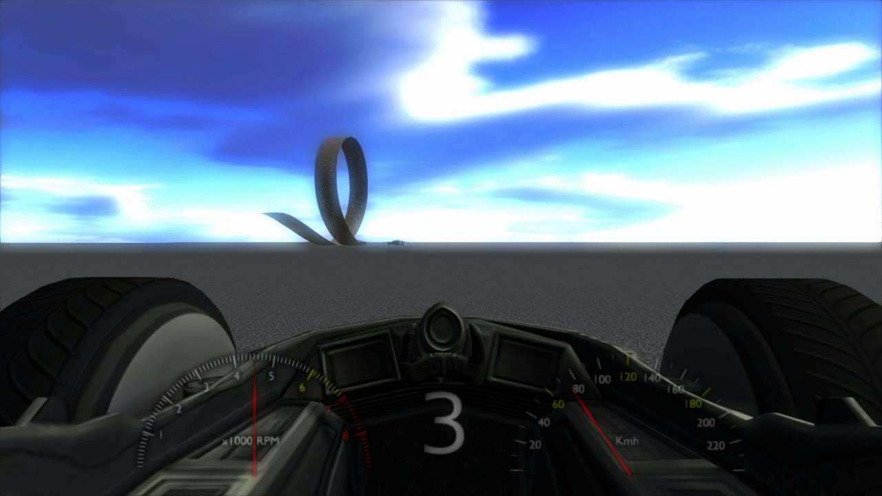 First test for a racing game - YouTube