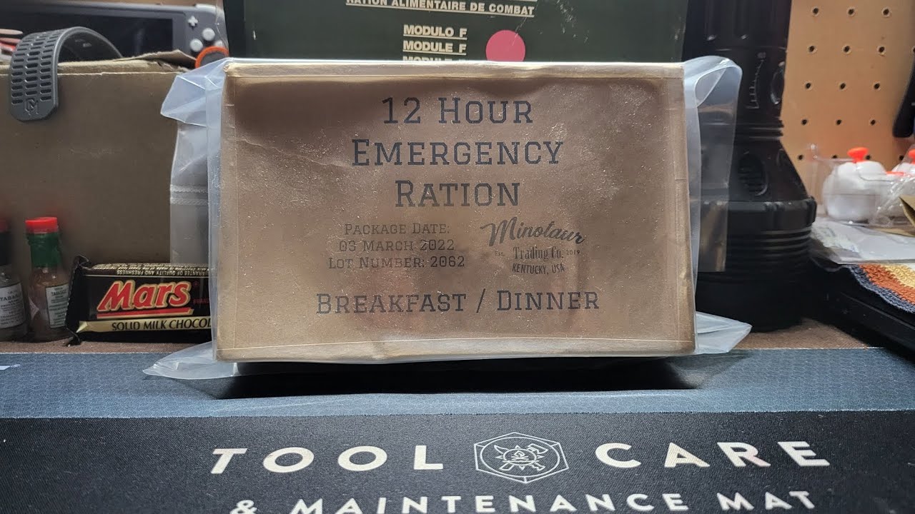 12 HOUR EMERGENCY RATION/ MINOTAUR TRADING COMPANY REVIEW - YouTube