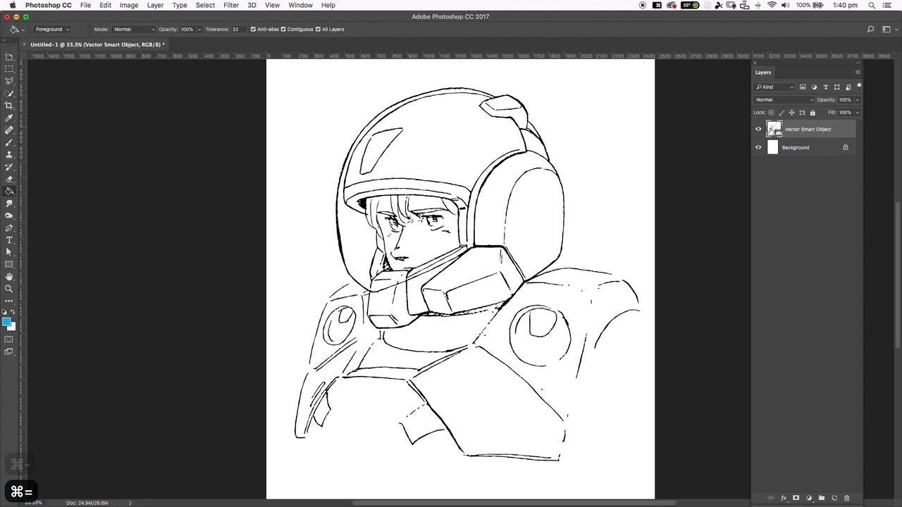 1 enhance linework start flatting - YouTube