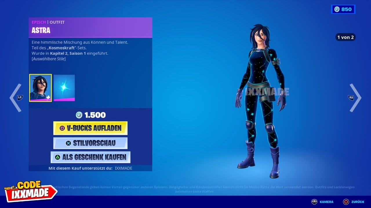 Fortnite Astra Skin - YouTube