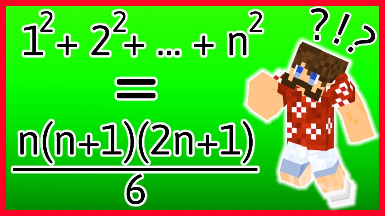 Sum of Squares Identity Visualized in Minecraft - YouTube