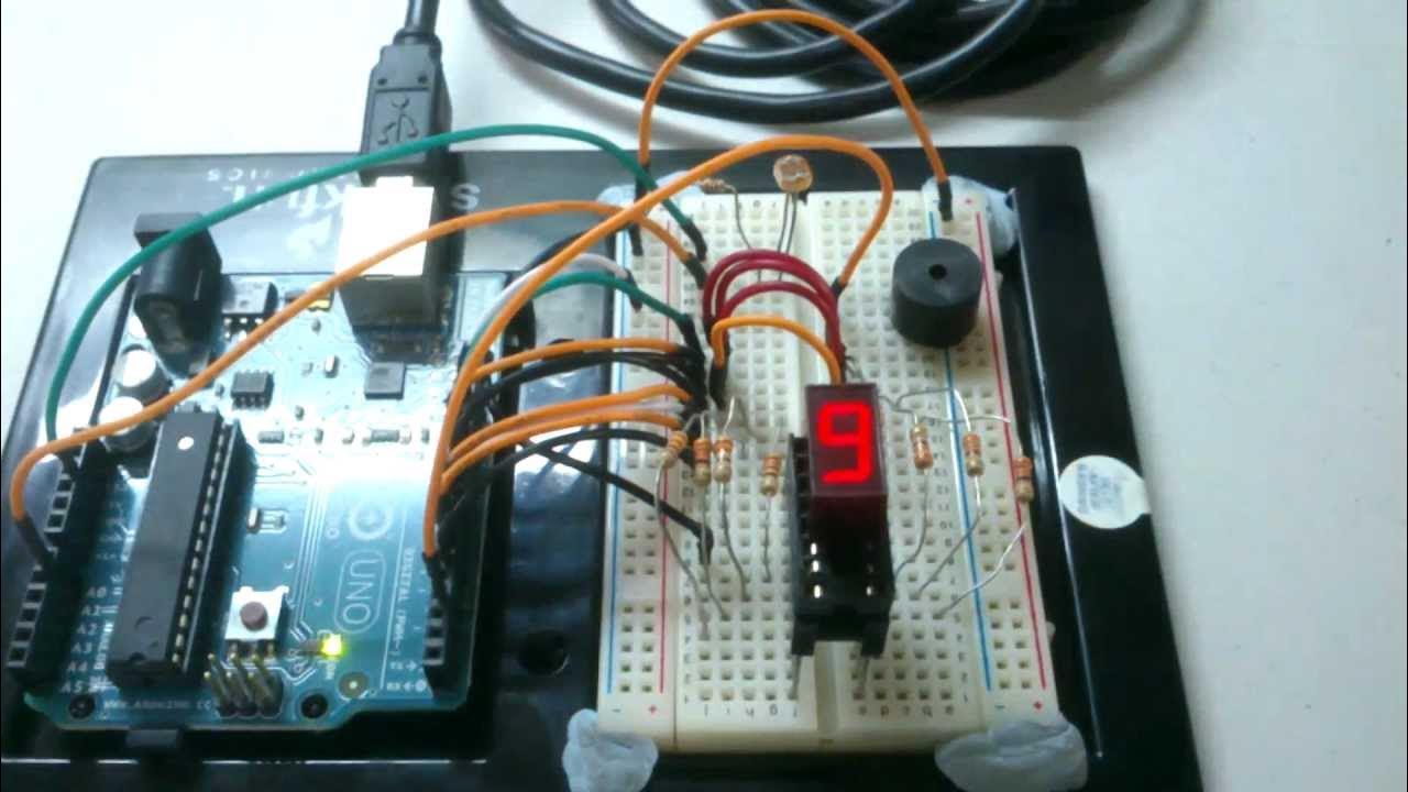 Arduino project - Light intensity indicator with 7-segment LED display ...