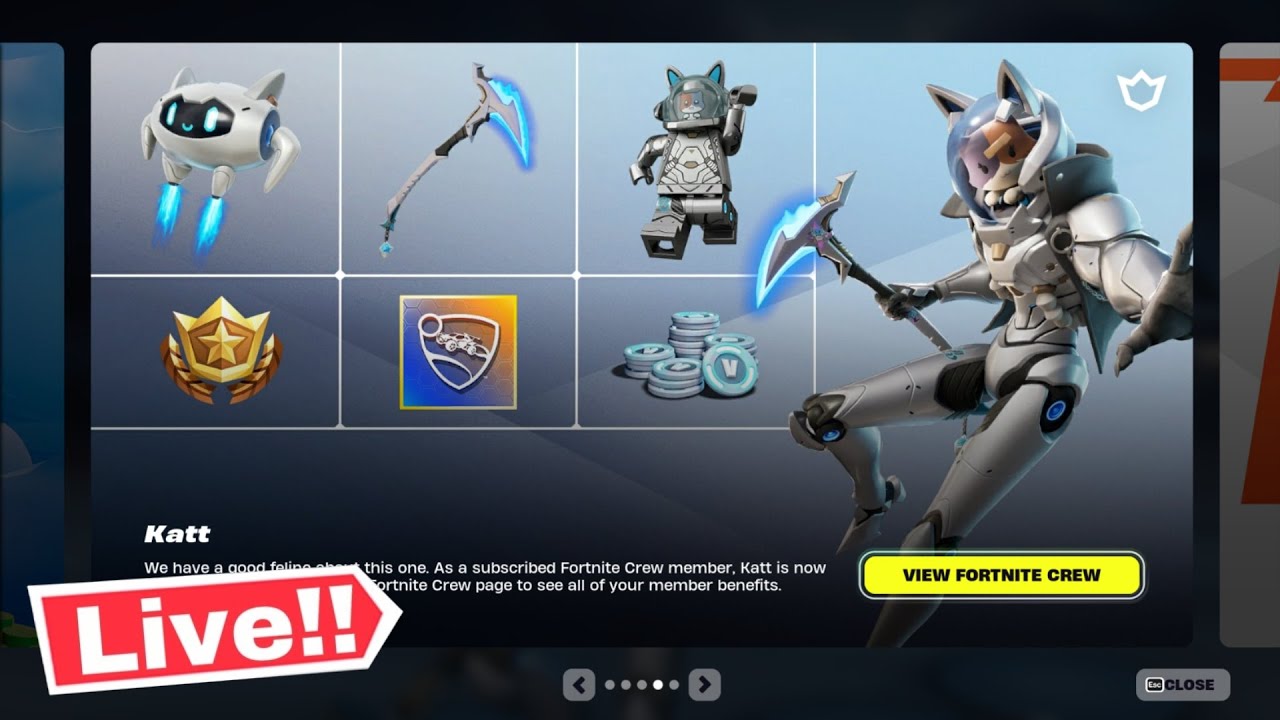 🔴 KATT CREW SKIN FORTNITE ITEM SHOP LIVE Today! (Fortnite Chapter 5 ...