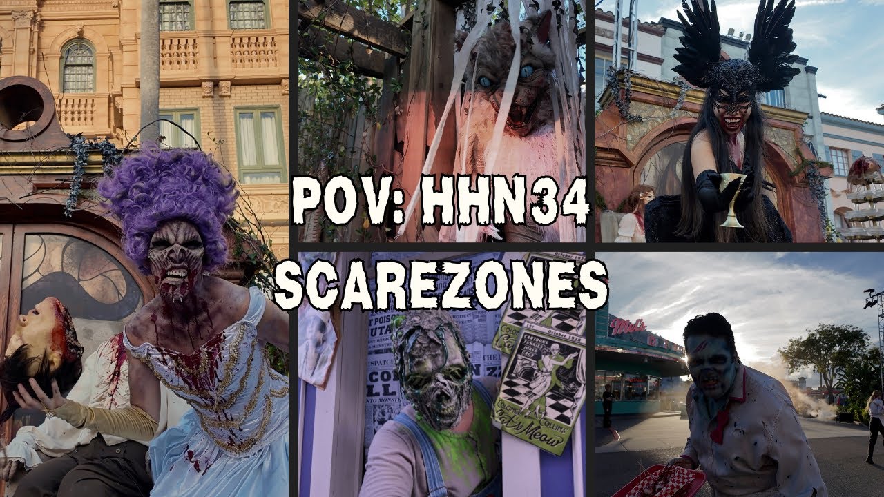 🎃 HHN 34 Scare Zones Walkthrough | Halloween Horror Nights 2025 at ...