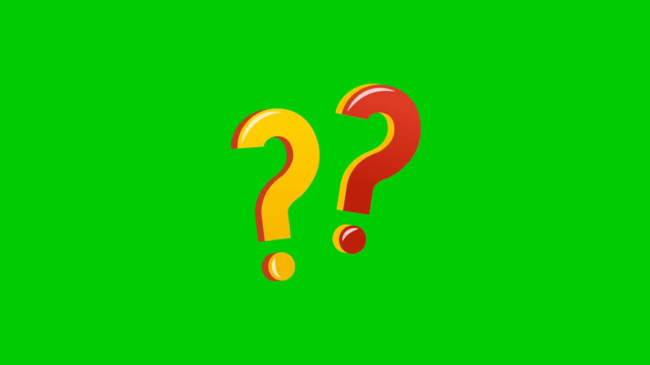 Question Mark Animation Green Screen... - YouTube