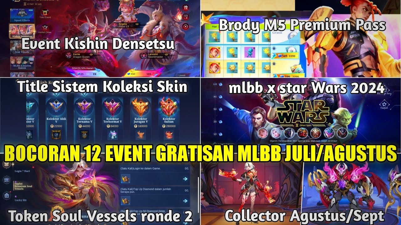 BOCORAN 12 EVENT GRATISAN MOBILE LEGENDS JULY/AGUSTUS 2024! KISHIN ...
