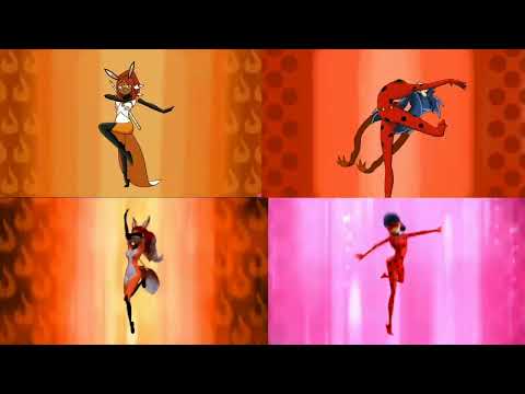 Miraculous ladybug And Rena rouge Transformation (Original vs PV ...