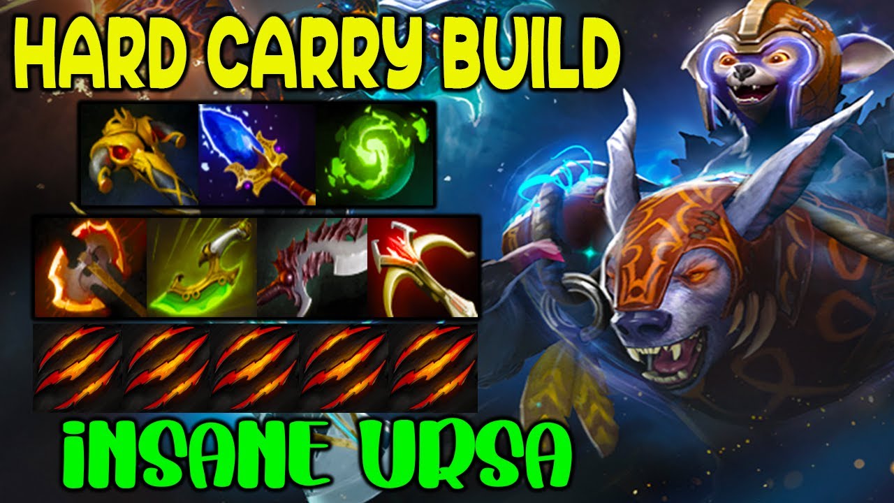 HARD CARRY BUILD - INSANE URSA - FULL FIGHT - DOTA 2 GAMEPLAY - YouTube