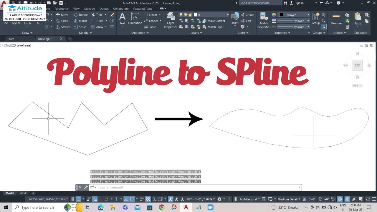 How To Convert Polyline Into Spline In AutoCad Learn AutCad With How To Convert Polyline Into Spline In AutoCad Learn AutCad With