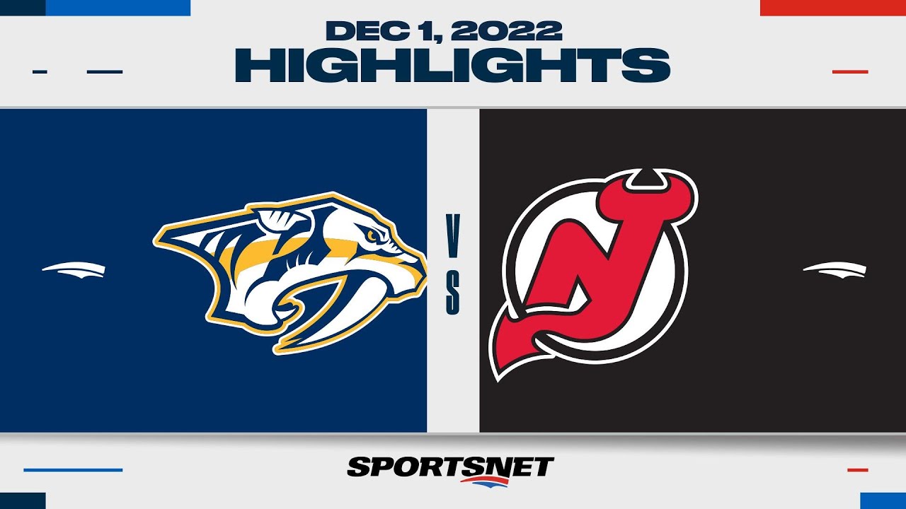 NHL Highlights | Predators vs. Devils - December 1, 2022 - YouTube
