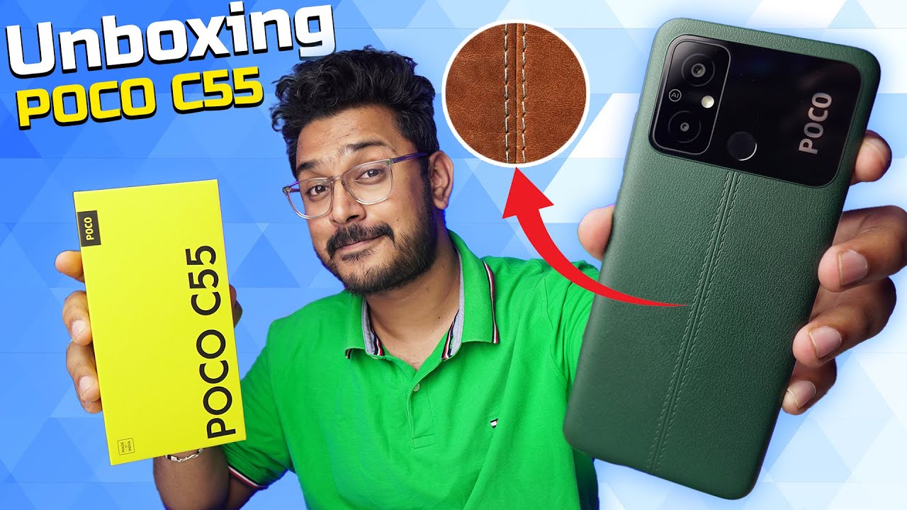 Leather ಫಿನಿಷ್ POCO C55 unboxing in ಕನ್ನಡ⚡11GB Ram, Helio G85, 50MP ...