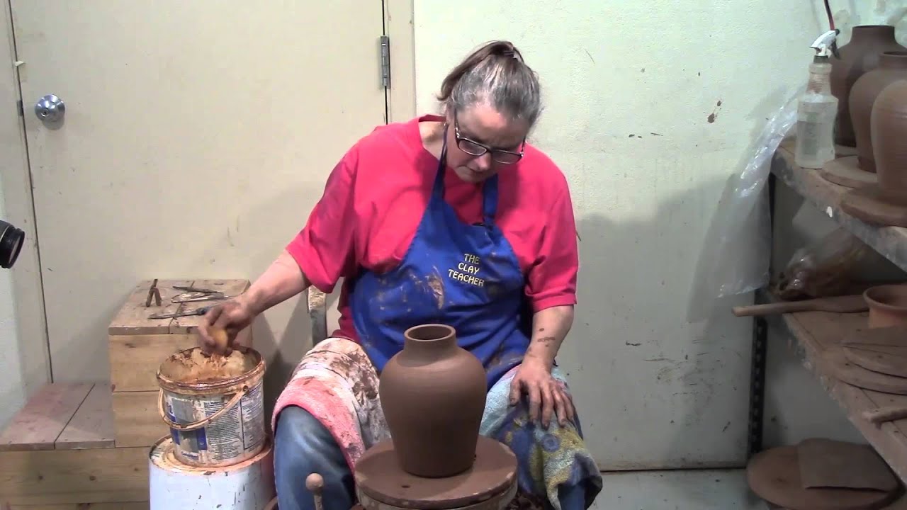 Wheel Trimming the Urn - How to Make a Large Pottery Urn - Part 2 - YouTube