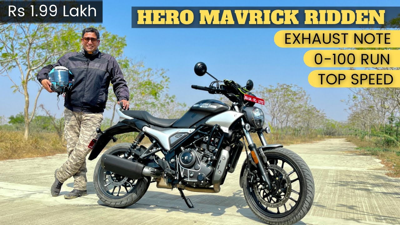 2024 Hero Mavrick 440 exhaust note, engine sound, 0-100 acceleration ...