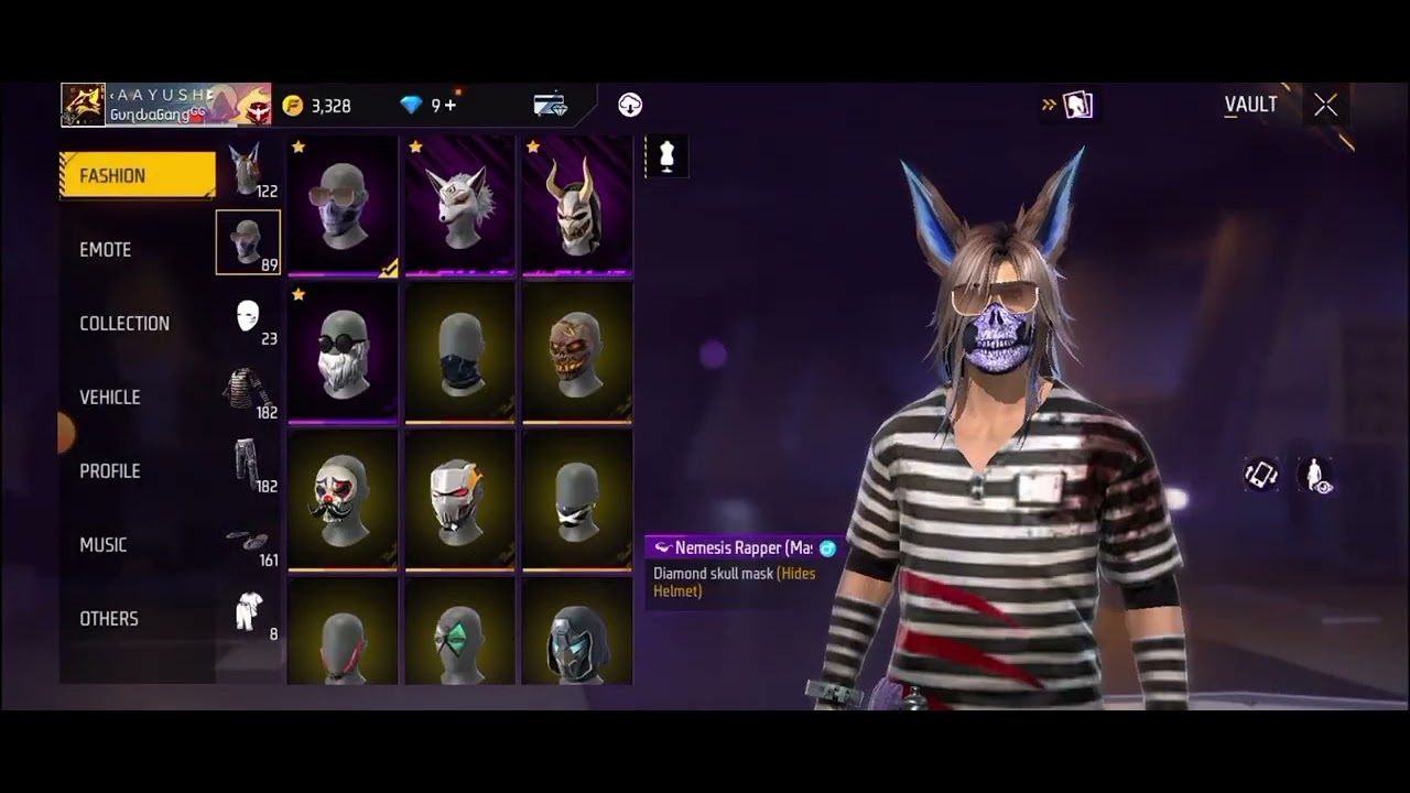 FREEFIRE THE NEMESIS RAPPER BUNDLE DRESS COMBINATION - YouTube