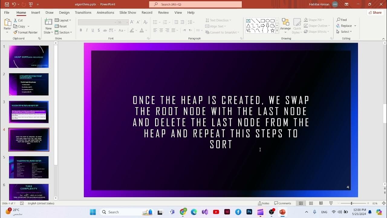 heap sort (non-recursive) - YouTube