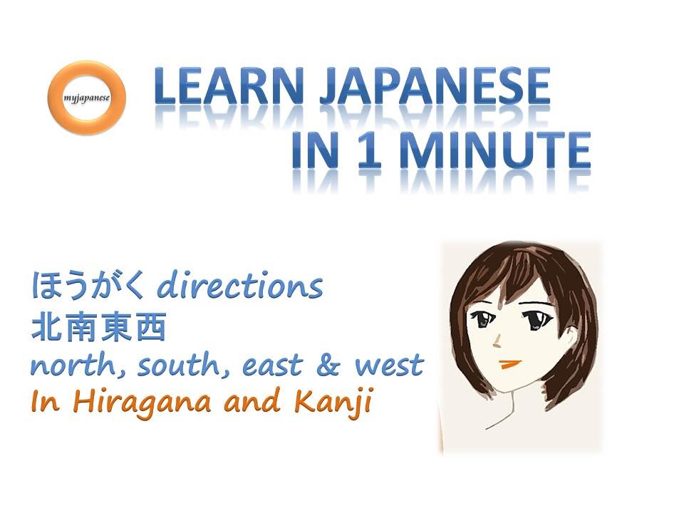 Learn Japanese in 1 minute. Directions 日本語 方角 - YouTube