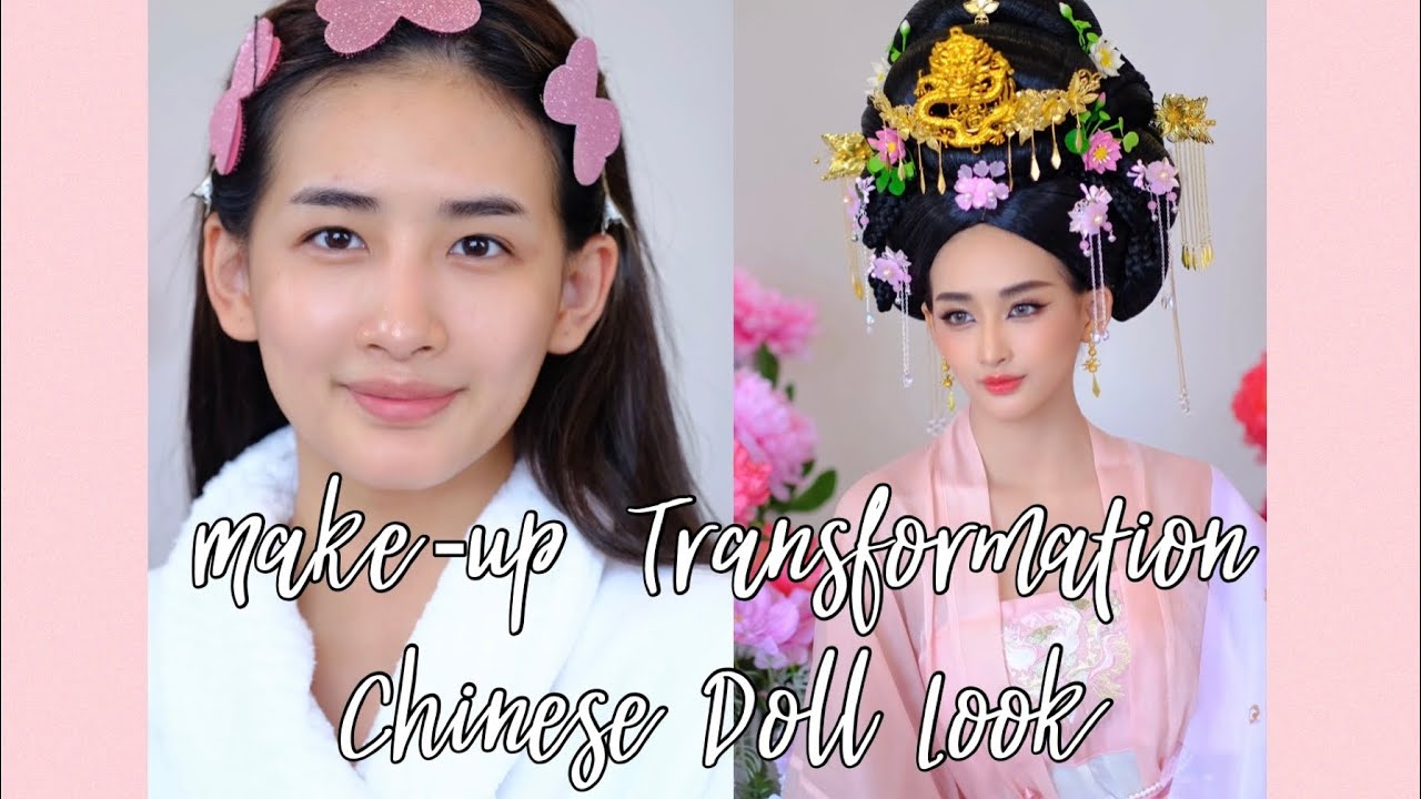 Chinese Doll Look (Makeup Transformation) - YouTube