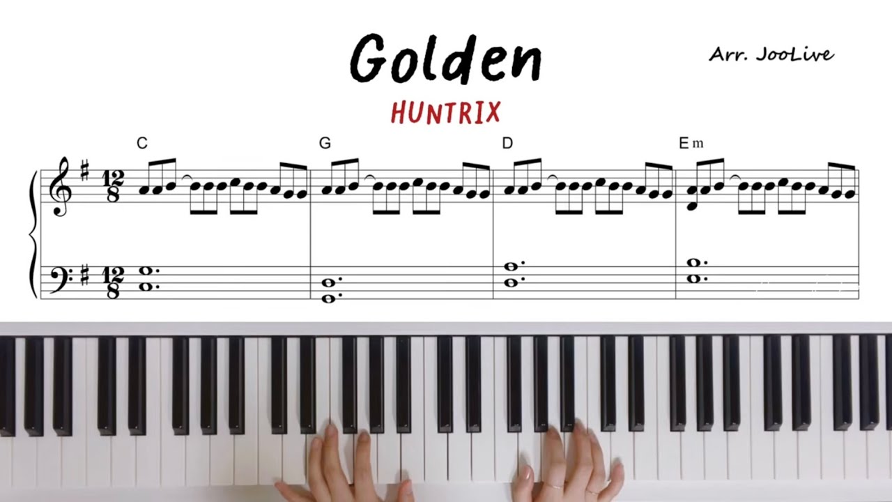 HUNTRIX(헌트릭스) Golden 데몬헌터스 piano_JooLive - YouTube